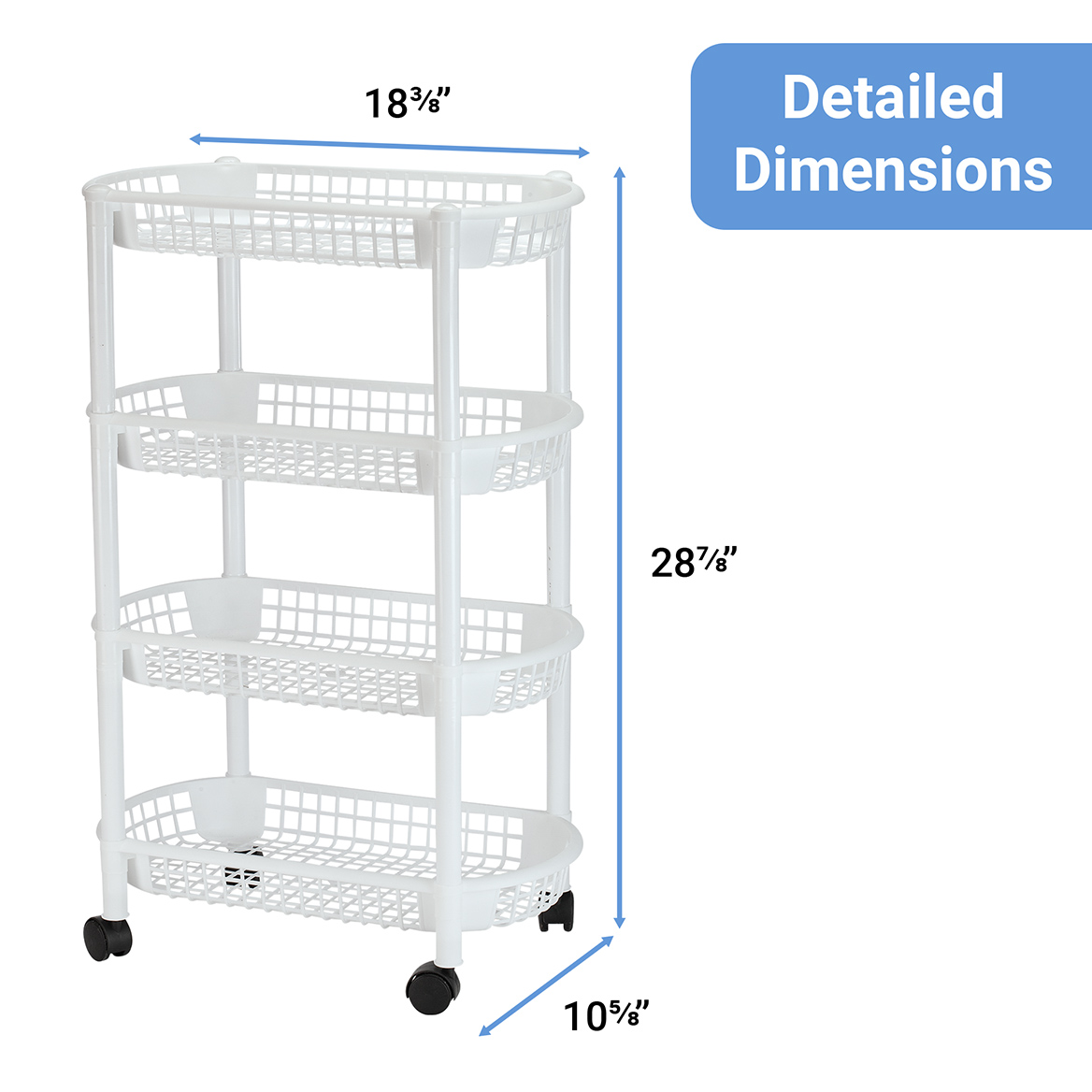 4 Tier Rolling Cart